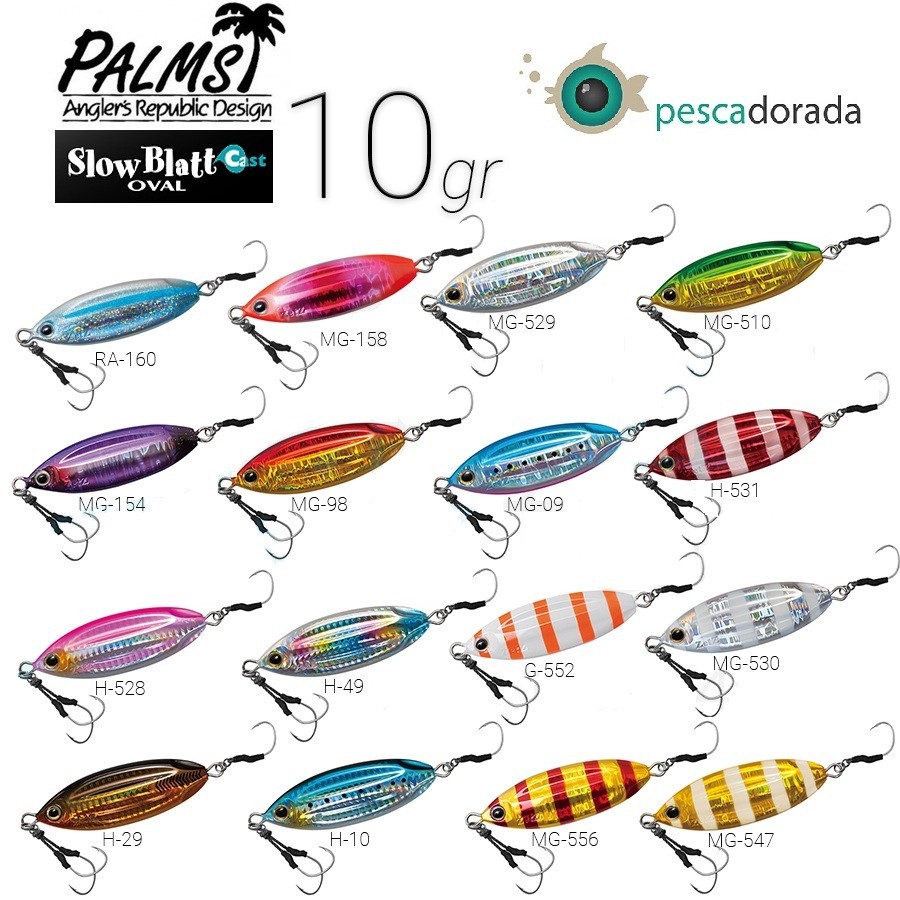 ZetZ (PALMS) Slow Jig Blatt Cast Oval 10gr Color: H-10