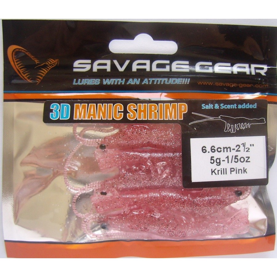 Savage Gear 3D Manic Shrimp 6,6 cm Krill Pink